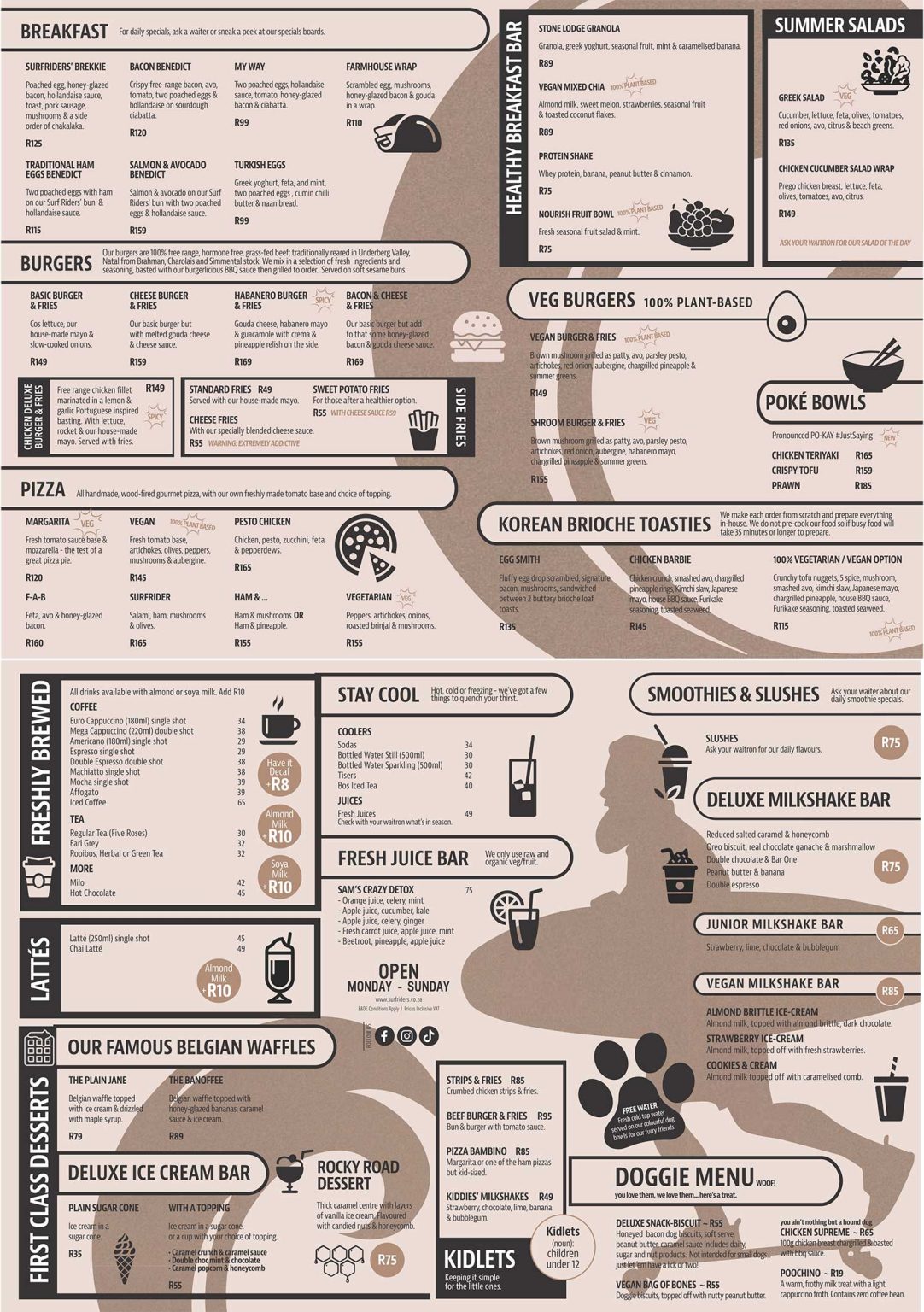 Umhlanga Boulevard Menu | Surfriderscafe